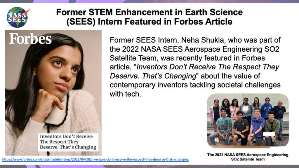 Former STEM Enhancement in Earth Science (SEES) Intern Featured in ...
